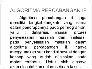 Algoritma Percabangan If | PPT