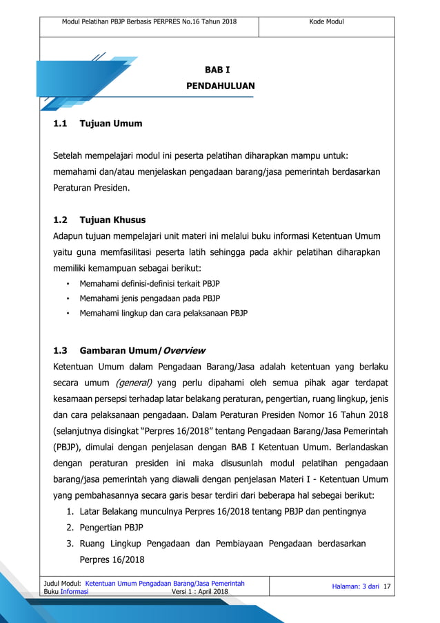 Materi 1. ketentuan umum | PDF