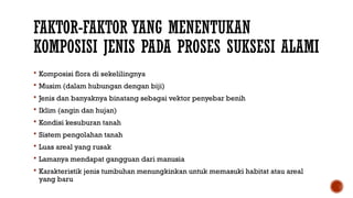 Materi tentang Suksesi Hutan dan Ekosistem | PPTX