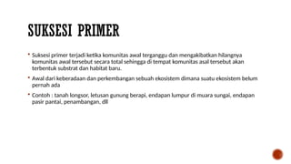 Materi Tentang Suksesi Hutan Dan Ekosistem Pptx