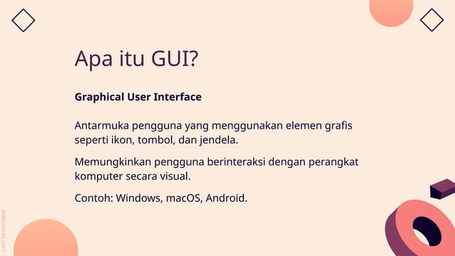 Materi 1.pptx pengenalan antar muka pengguna grafis GUI | PPT