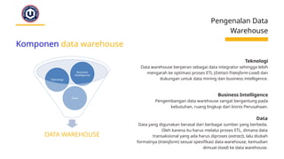 Materi pertama data warehouse yang berisi pengenalan data warehouse | PPTX