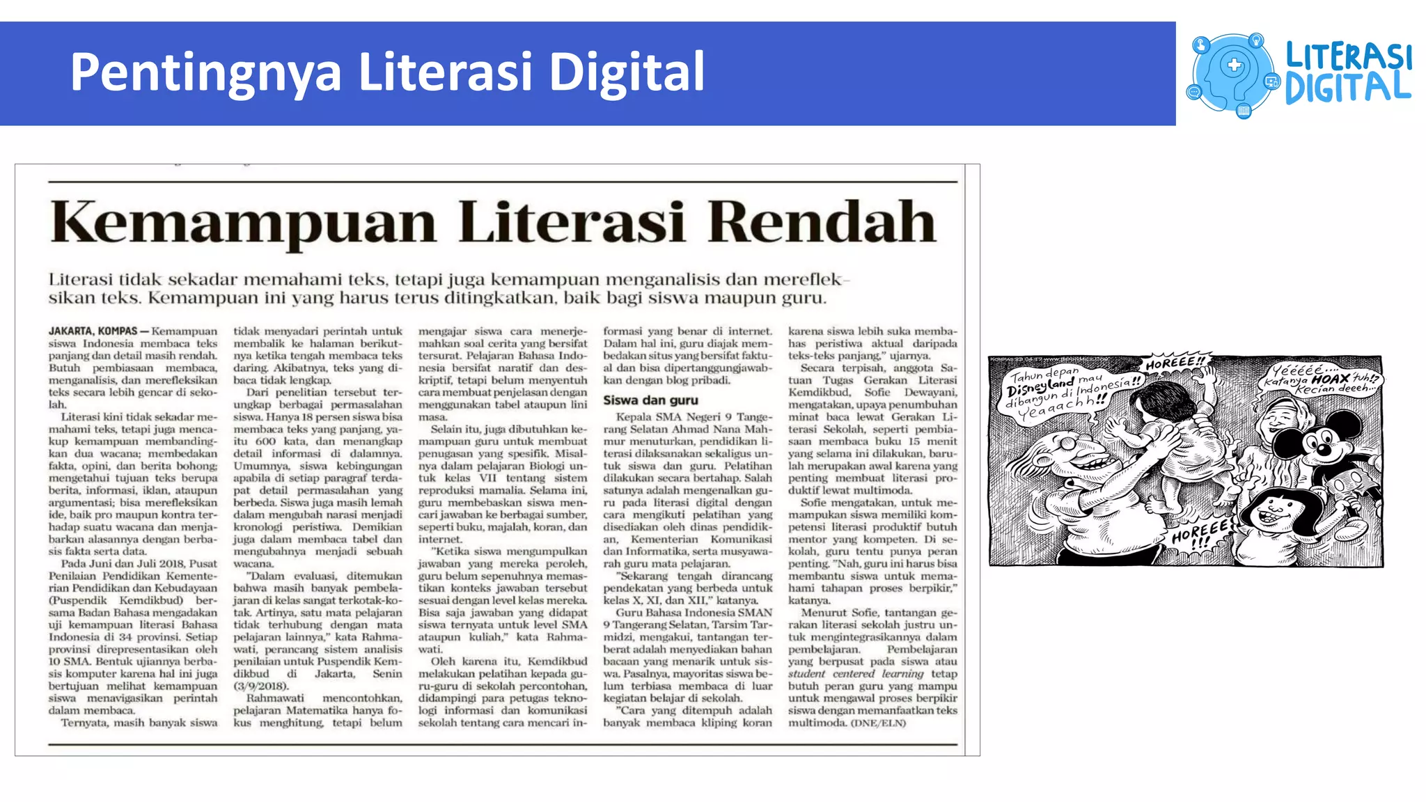 Materi 1 (TOT Literasi Digital): Internet, Media Sosial, dan Literasi Digital | PDF