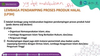 Materi 1 - Kebijakan dan Regulasi Jaminan Produk Halal (JPH) - Dzikro ...