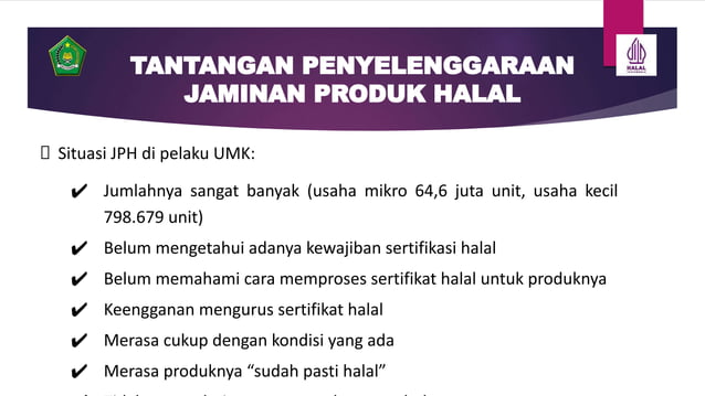 Materi 1 - Kebijakan dan Regulasi Jaminan Produk Halal (JPH) - Dzikro, S.Pt., M.pdf