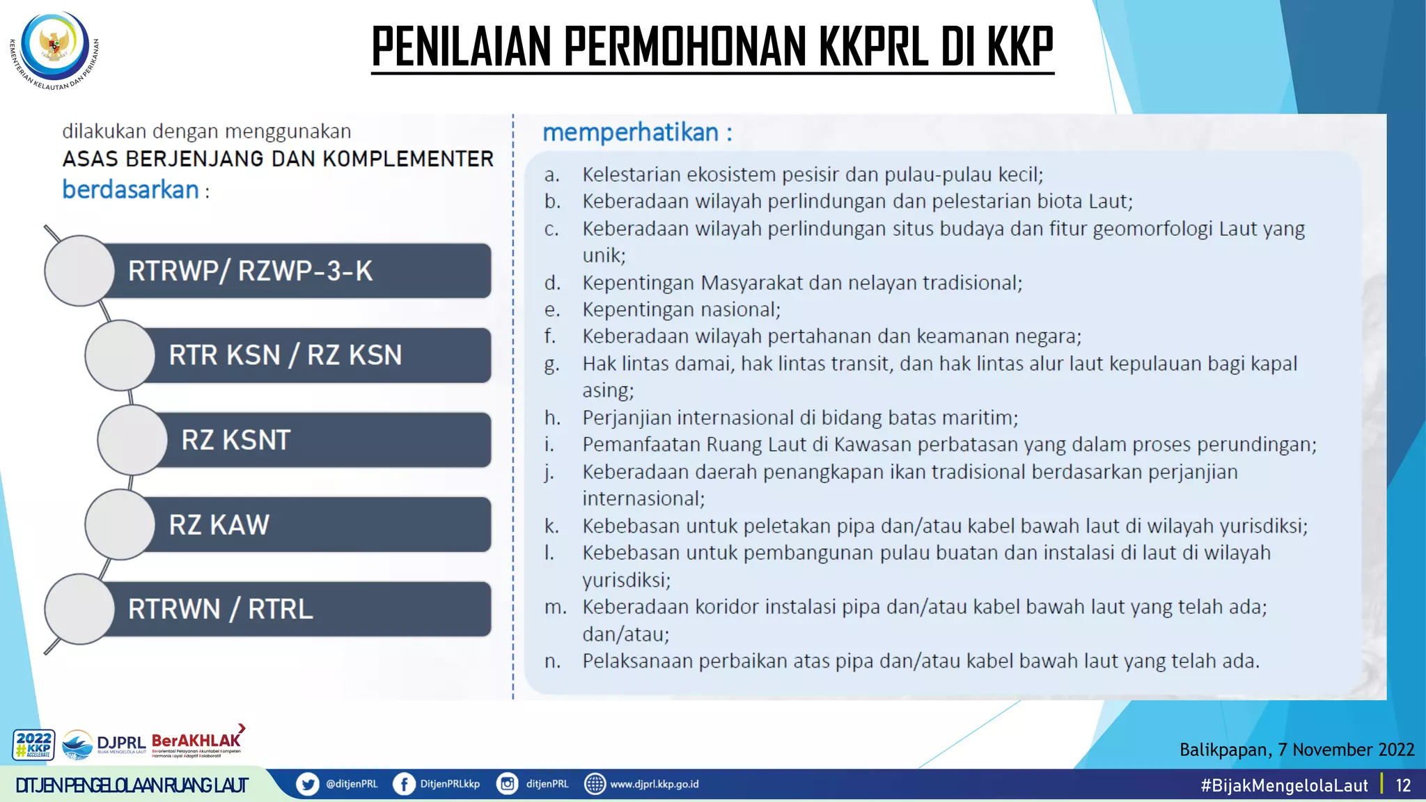 Kebijakan Penyelenggaraan KKPRL | PDF