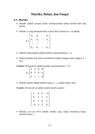 Matematika Diskrit matriks relasi-dan_fungsi | PDF