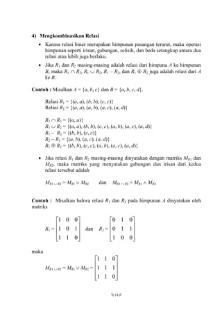 Matematika Diskrit matriks relasi-dan_fungsi | PDF