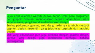 Teknologi Website yang menjelaskan tentang dasar - dasar website | PDF