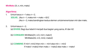 Analisis Algoritma - Strategi Algoritma Divide and Conquer | PDF