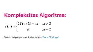 Analisis Algoritma - Strategi Algoritma Divide and Conquer | PDF