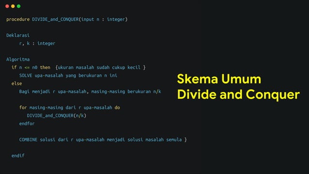 Analisis Algoritma - Strategi Algoritma Divide and Conquer | PDF