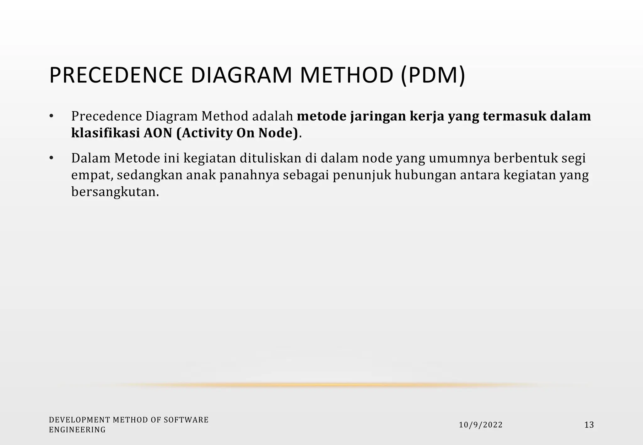 Time Span with Precendence Diagram Method.pptx