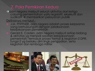 Materi 10 Pengertian Administrasi Negara/Publik | PDF