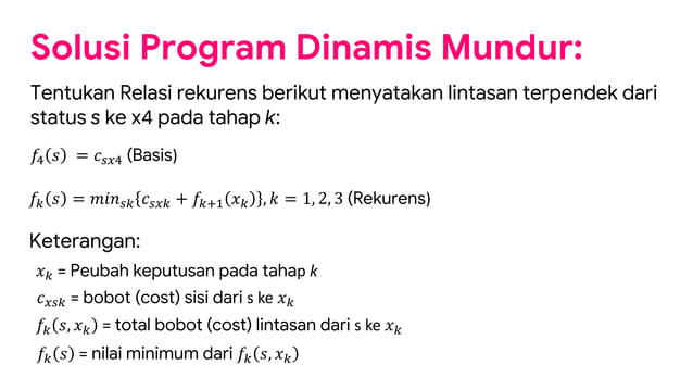 Analisis Algoritma Strategi Algoritma Dynamic Programming