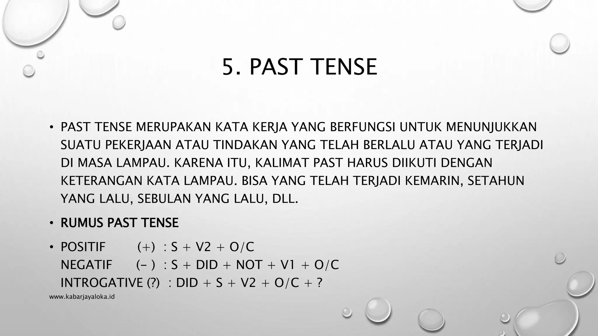 16 Tenses Bahasa Inggris + Rumus + Contohnya | PPTX