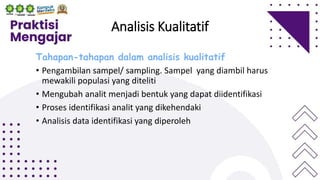 Materi 1 Pengantar Analisis Kualitattif dan Kuantitatif Obat dan ...