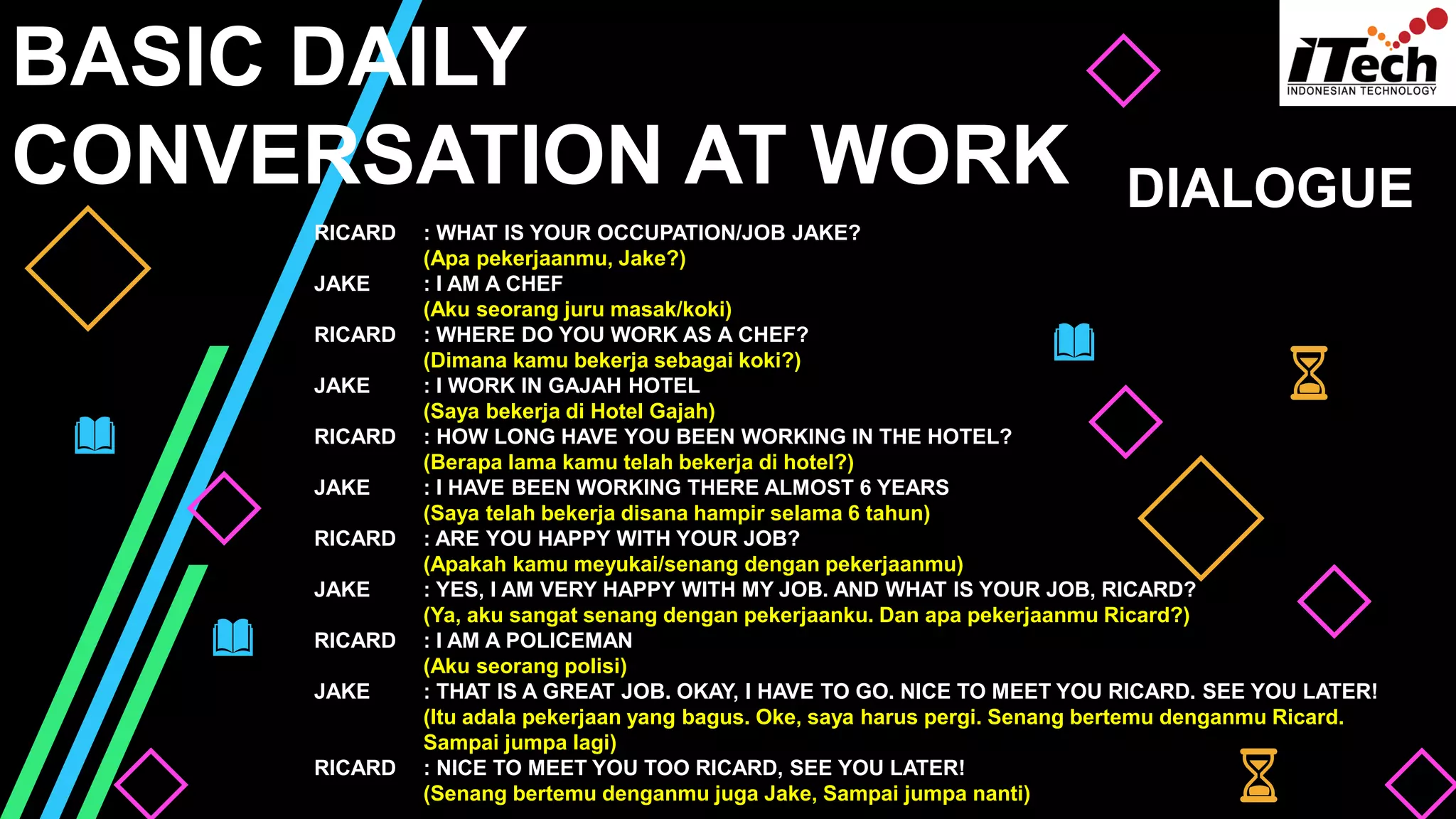 Materi 1 basic daily conversation at work | PDF