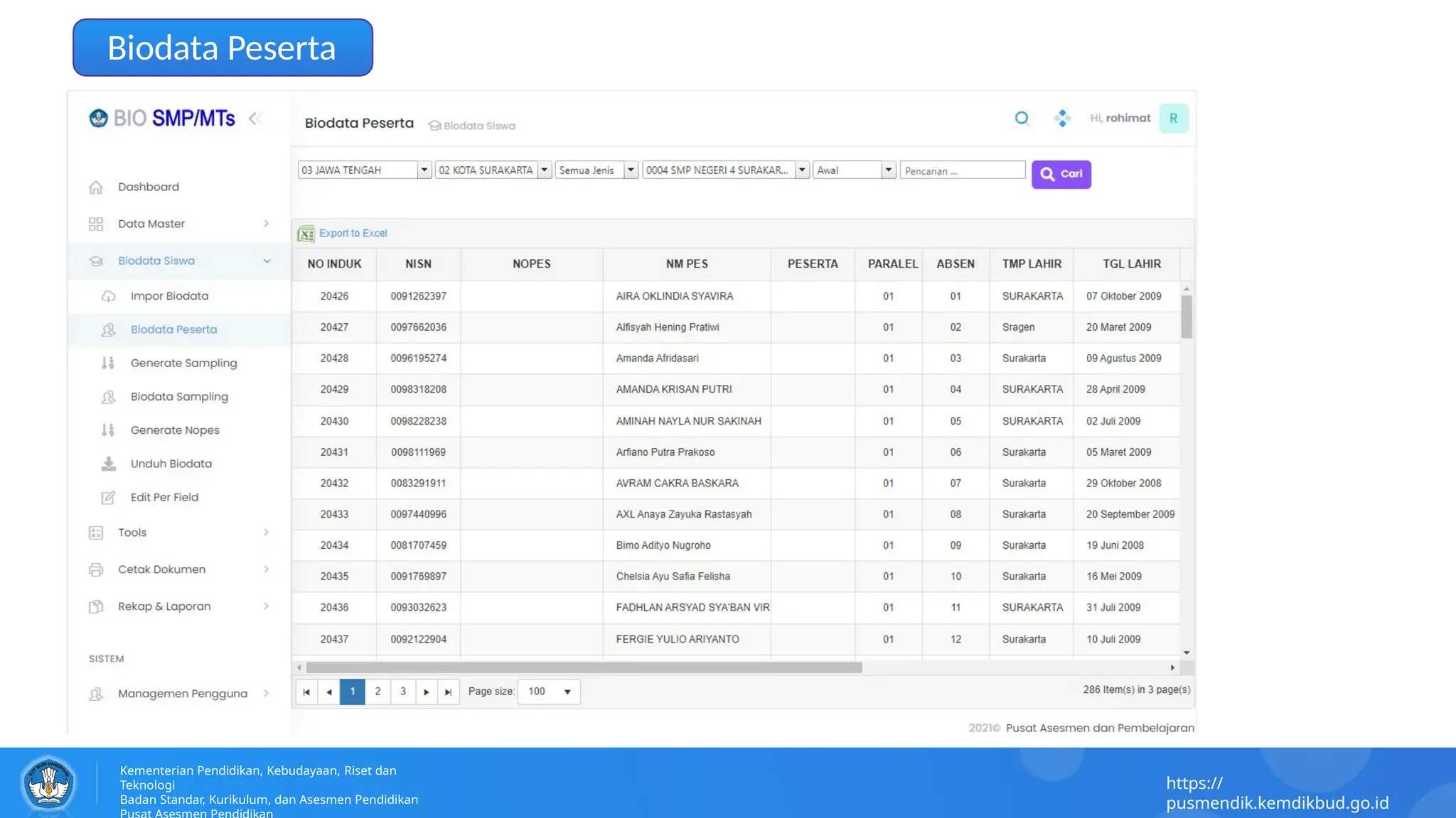 MATERI 1 BIOAN PUSPEM dinas pendidikan kota tangerang | PPTX