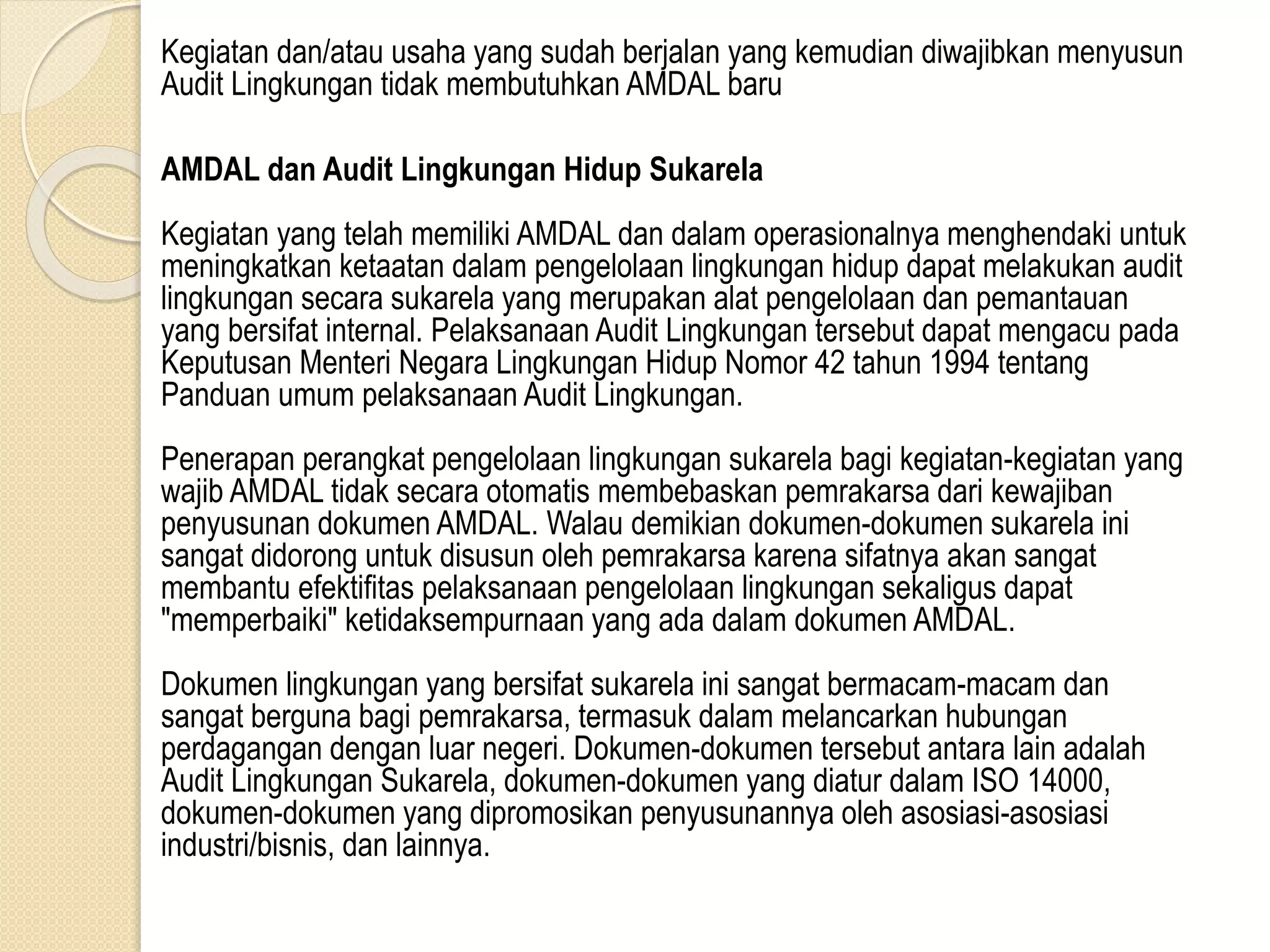 Materi 1b pengertian amdal | PPTX