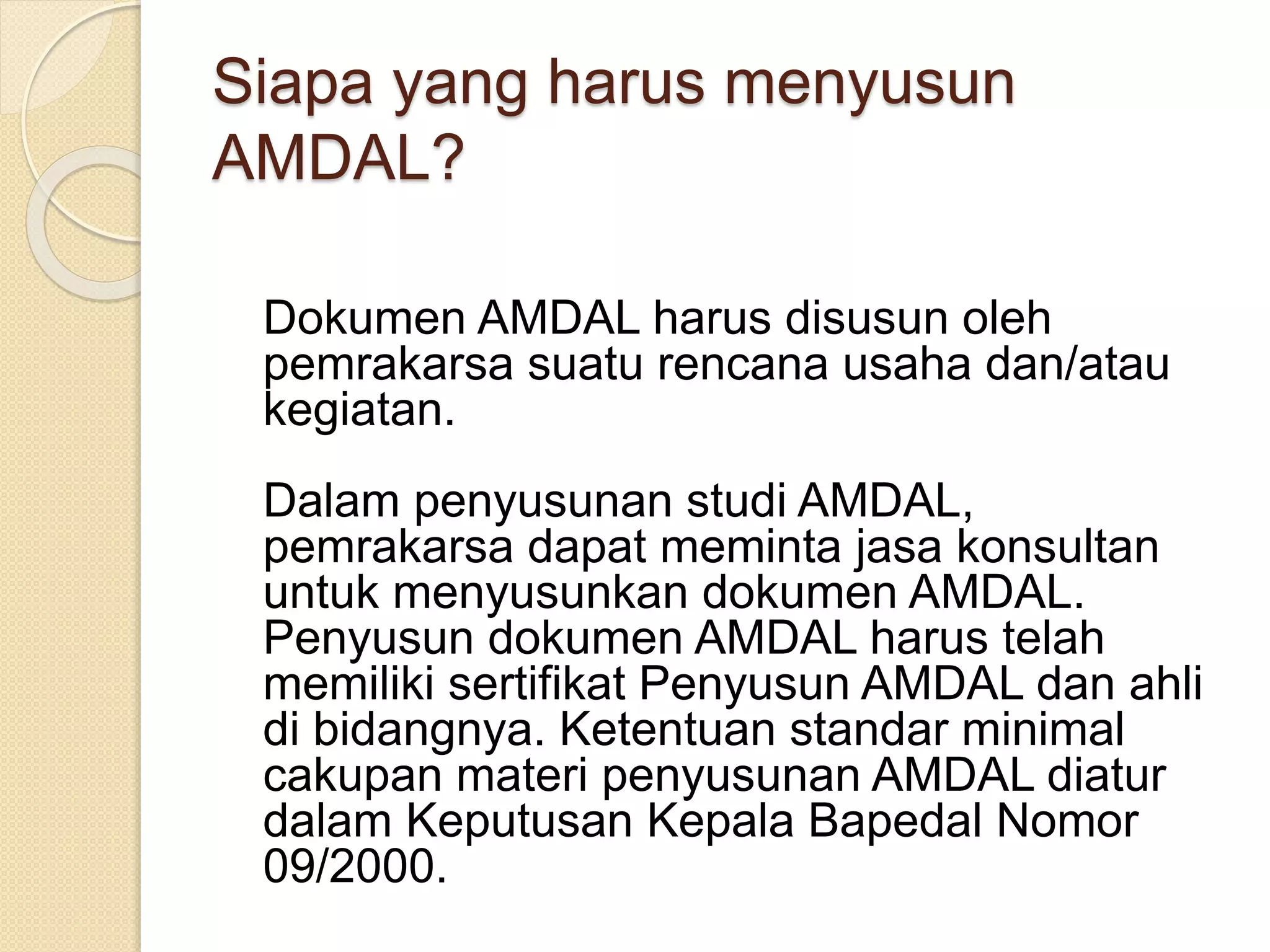 Materi 1b pengertian amdal | PPTX