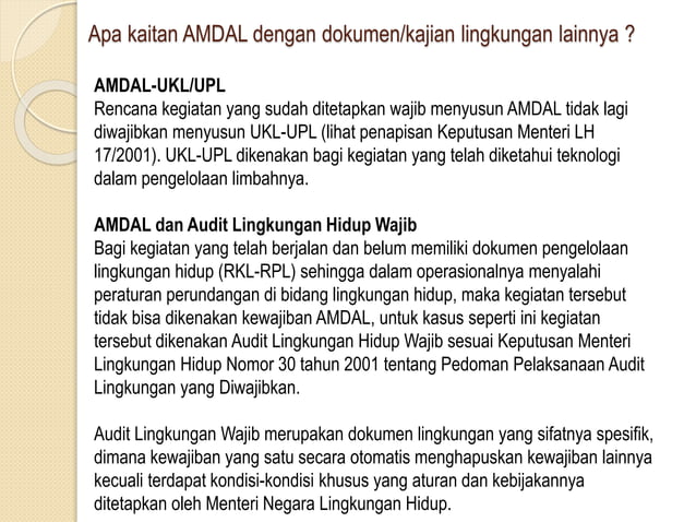 Materi 1b pengertian amdal | PPTX