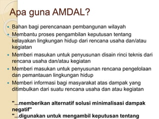 Materi 1b pengertian amdal | PPTX