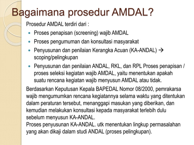 Materi 1b pengertian amdal | PPTX