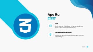 Materi CSS yang akan dipaparkan di salah satu | PPT