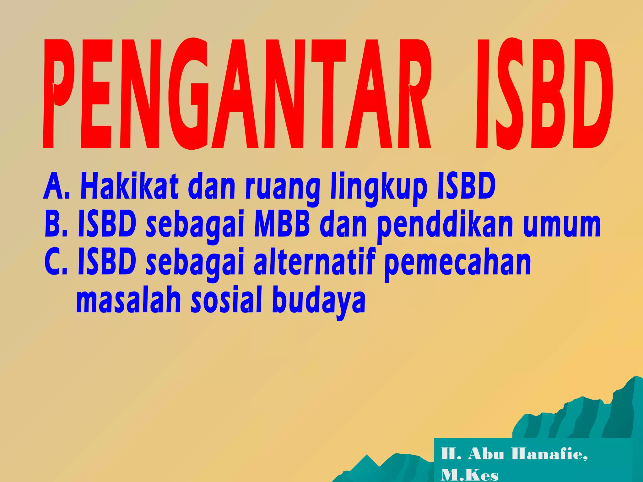 Pengantar ISBD Ppt | PPT