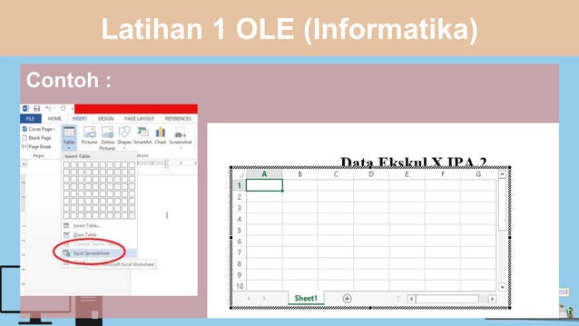 Materi 1 kelas x integrasi office all 3 pertemuan | PPTX