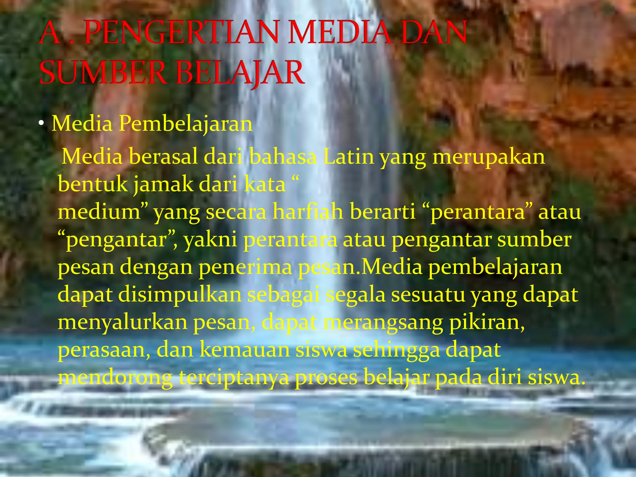 konsep dasar media dan sumber belajar | PPTX