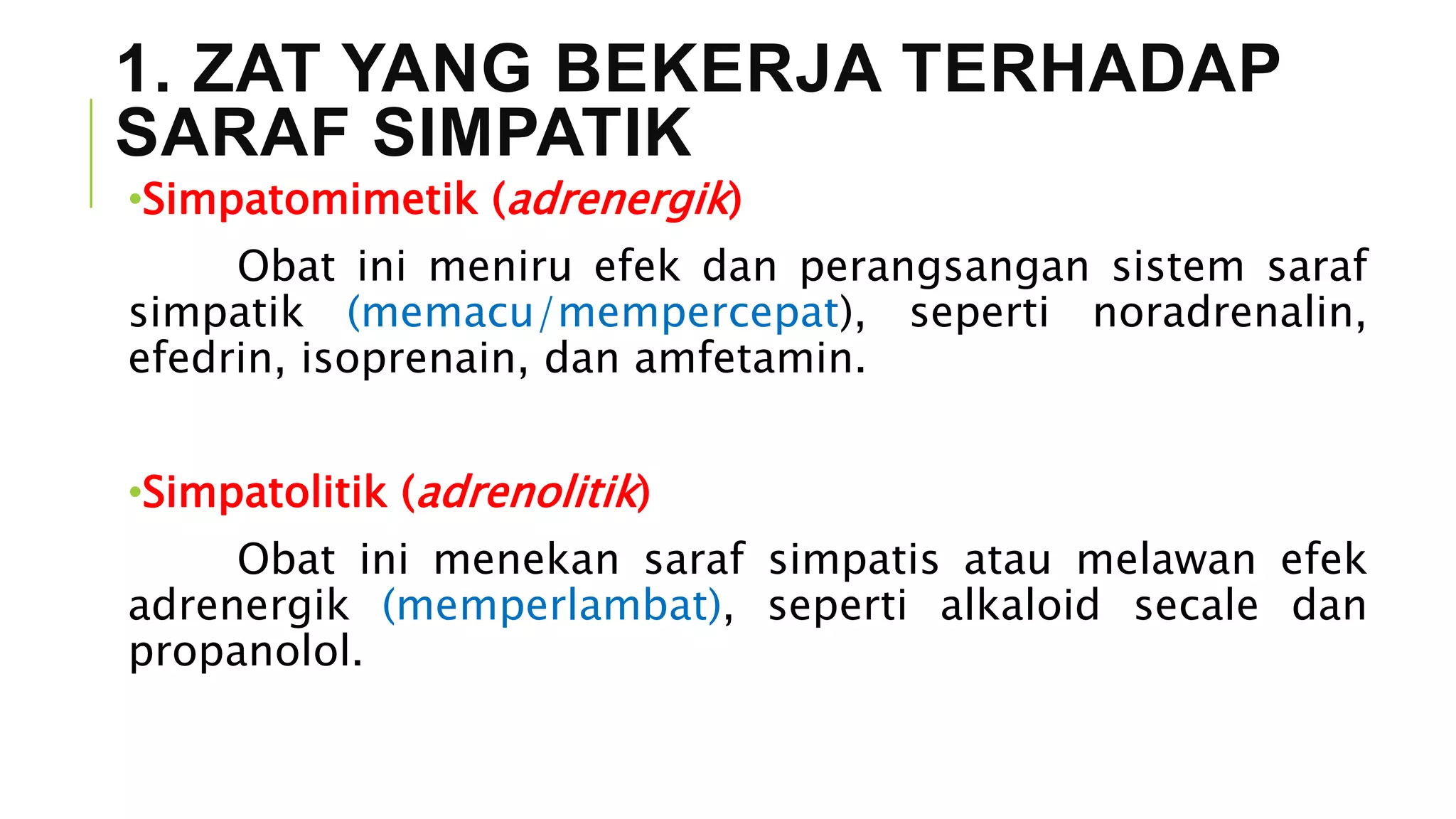 Materi 1 Farmakologi Kelas XI Farmasi "obat sistem saraf otonom" | PPTX