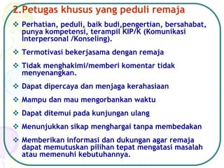 Materi 1 Pedoman Pelayanan Kes Peduli Remaja PKPR.ppt