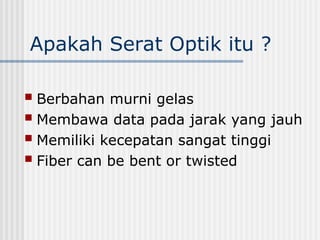 Pengenalan Pengantar Sistem Komunikasi Serat Optik | PPT