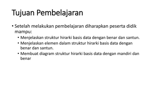 Materi struktur hirarki basis data | PPTX