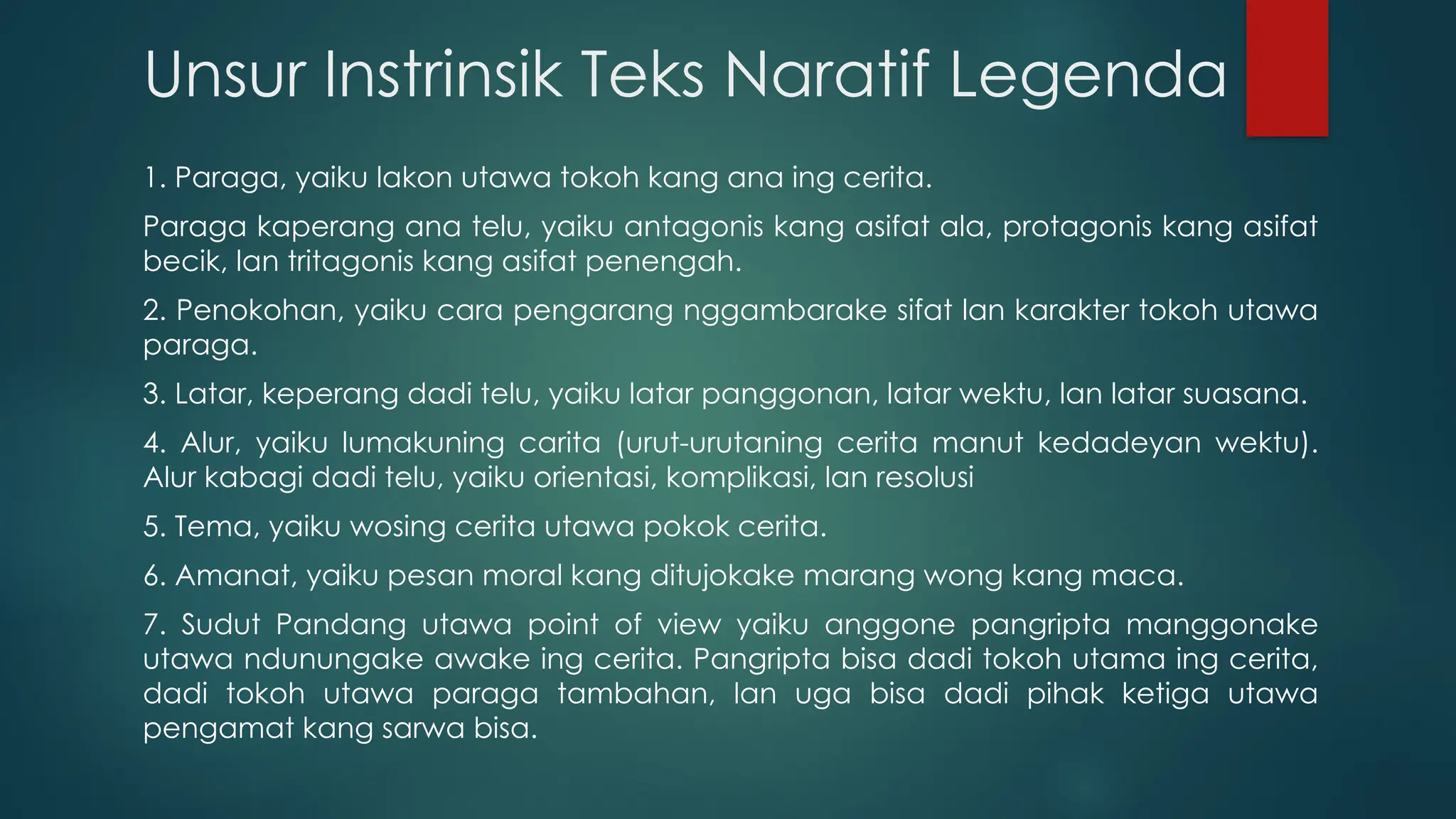 Materi Pengertian Teks Naratif Cerita Legenda | PPTX
