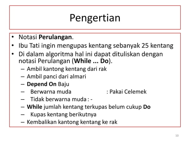 Materi 2. pengertian dasar algoritma | PPT