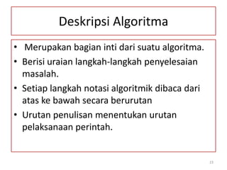 Materi 2. pengertian dasar algoritma | PPTX