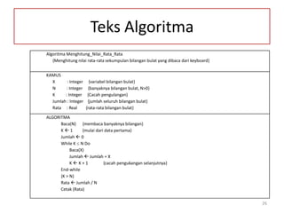 Materi 2. pengertian dasar algoritma | PPTX