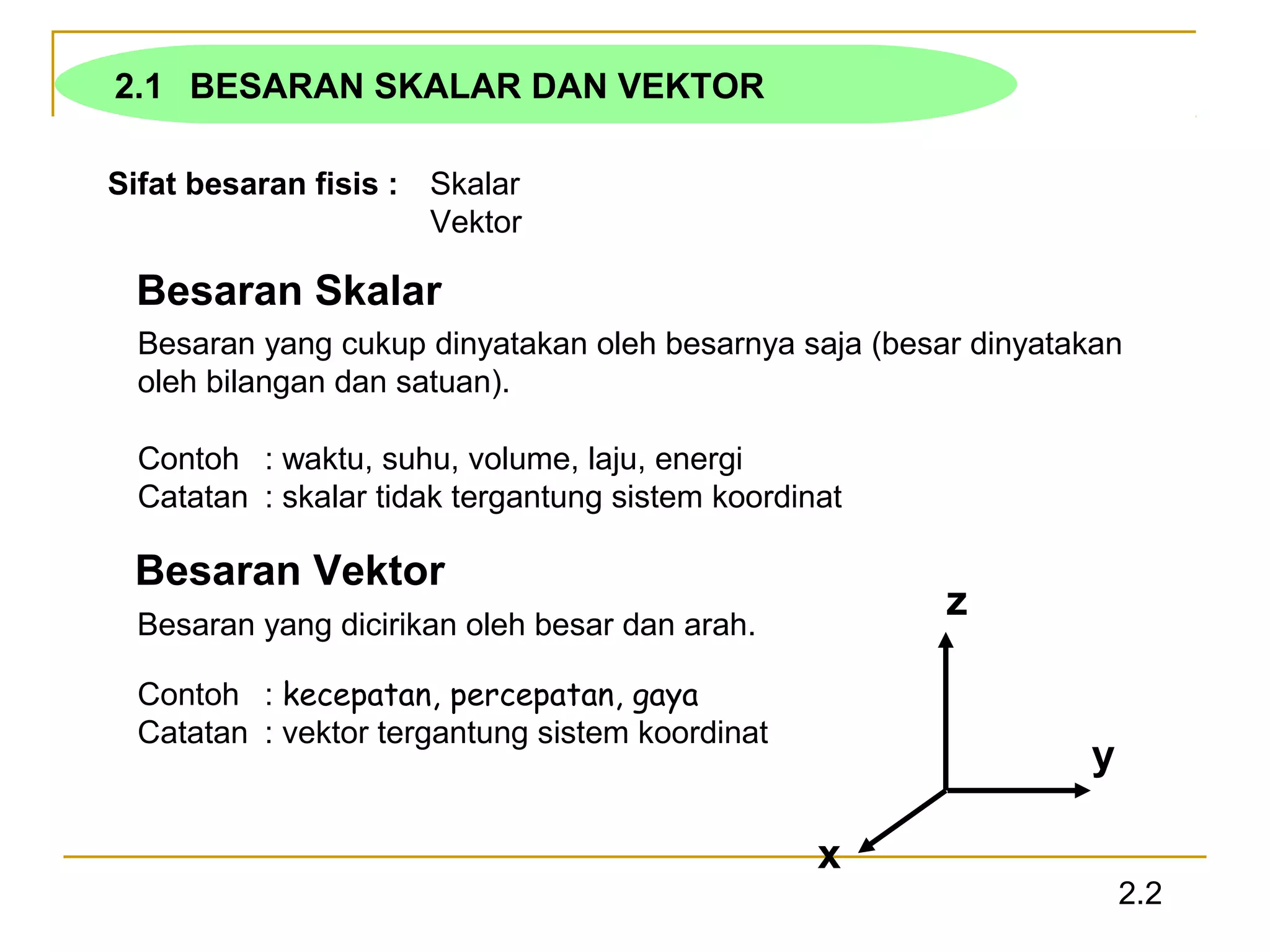 Materi 2. skalar vektor | PPT