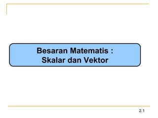 Materi 2. skalar vektor | PPT