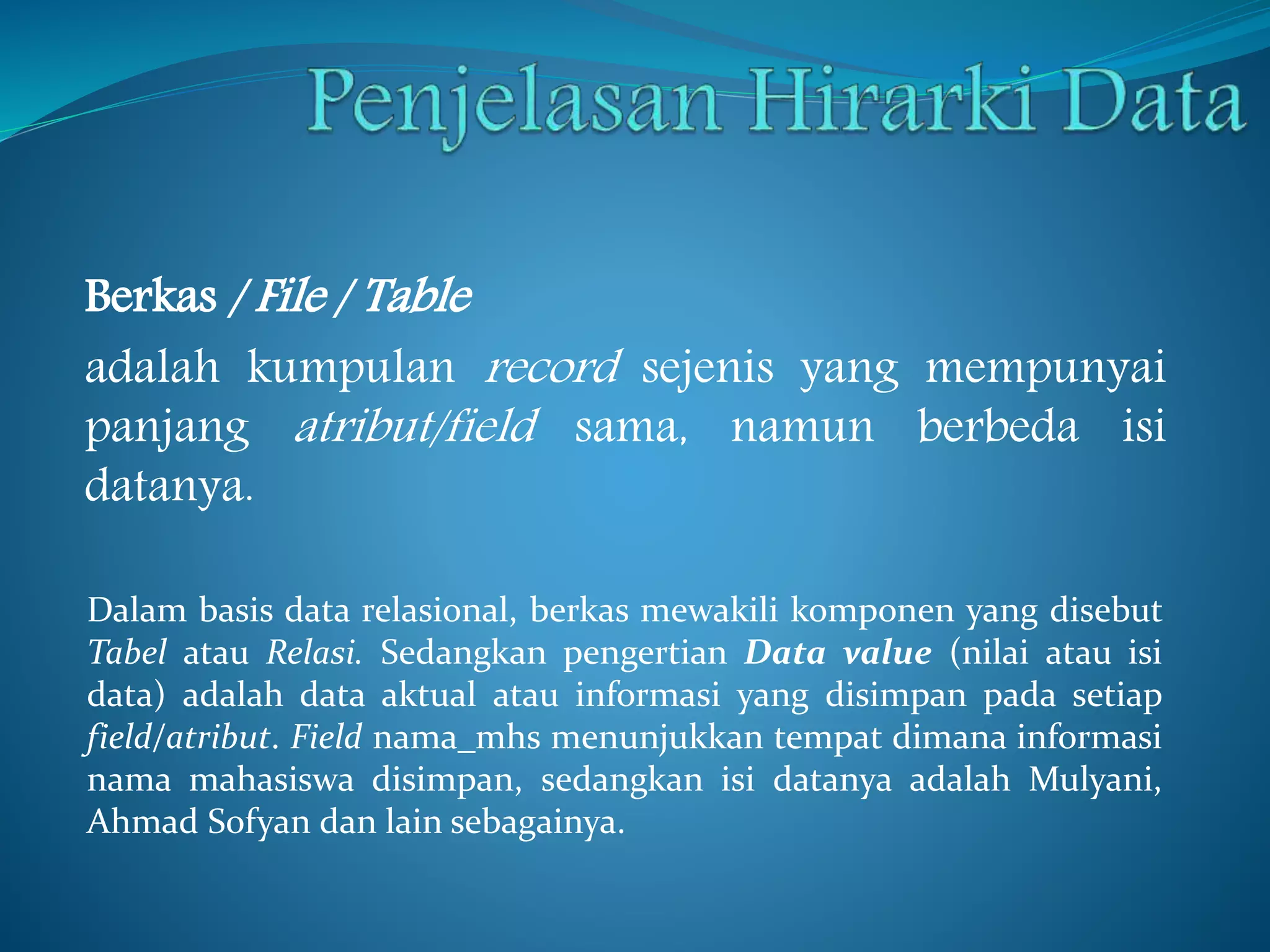 Materi 2 - Basis Data - I | PPTX