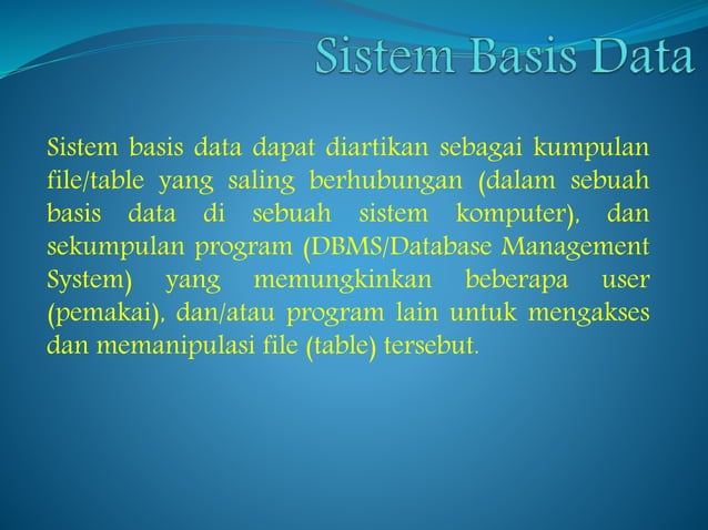 Materi 2 - Basis Data - I | PPT