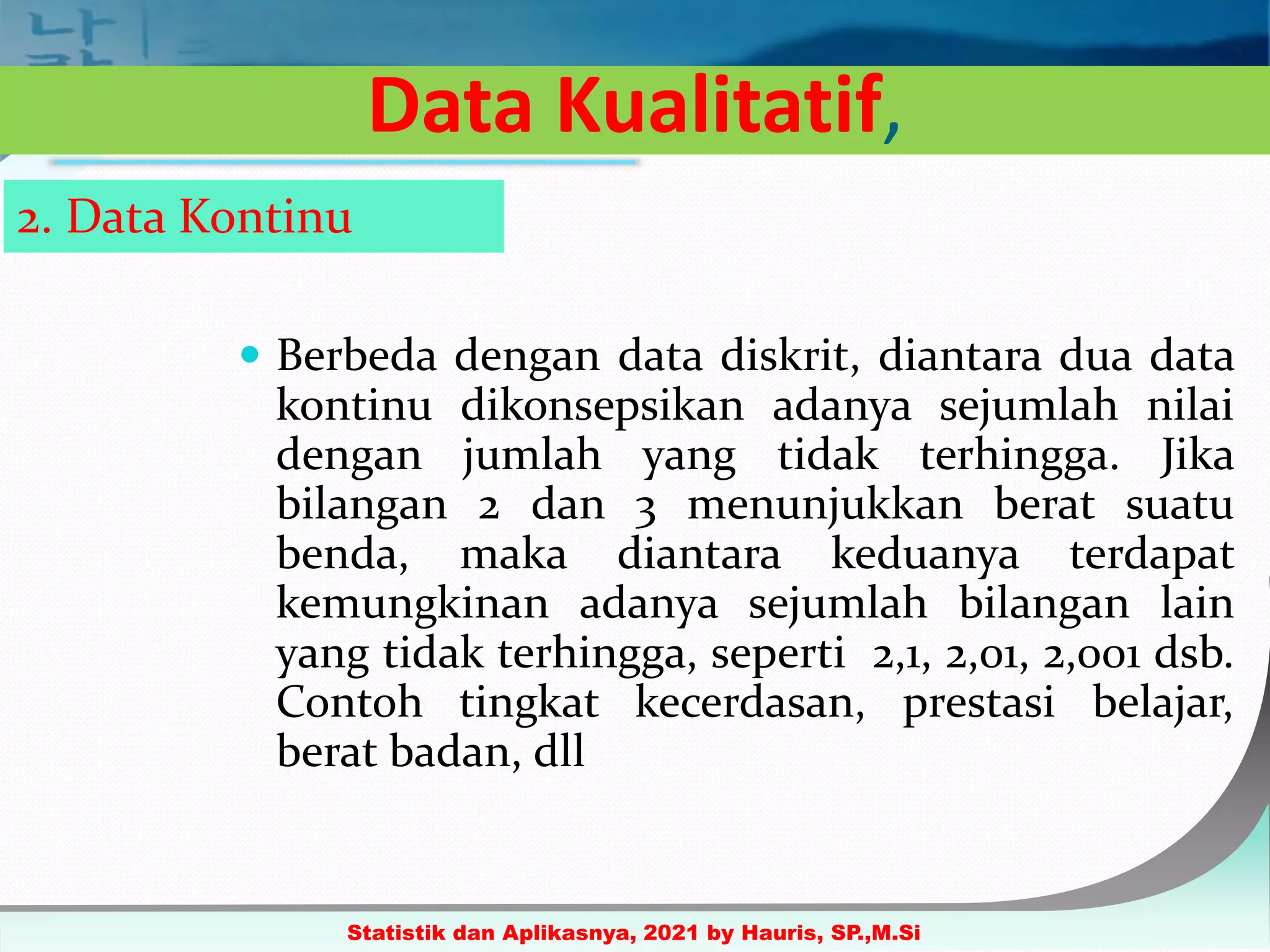 Materi 2 statistik. penyajian data | PDF
