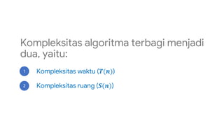 Analisis Algoritma - Pengantar Kompleksitas Algoritma | PDF