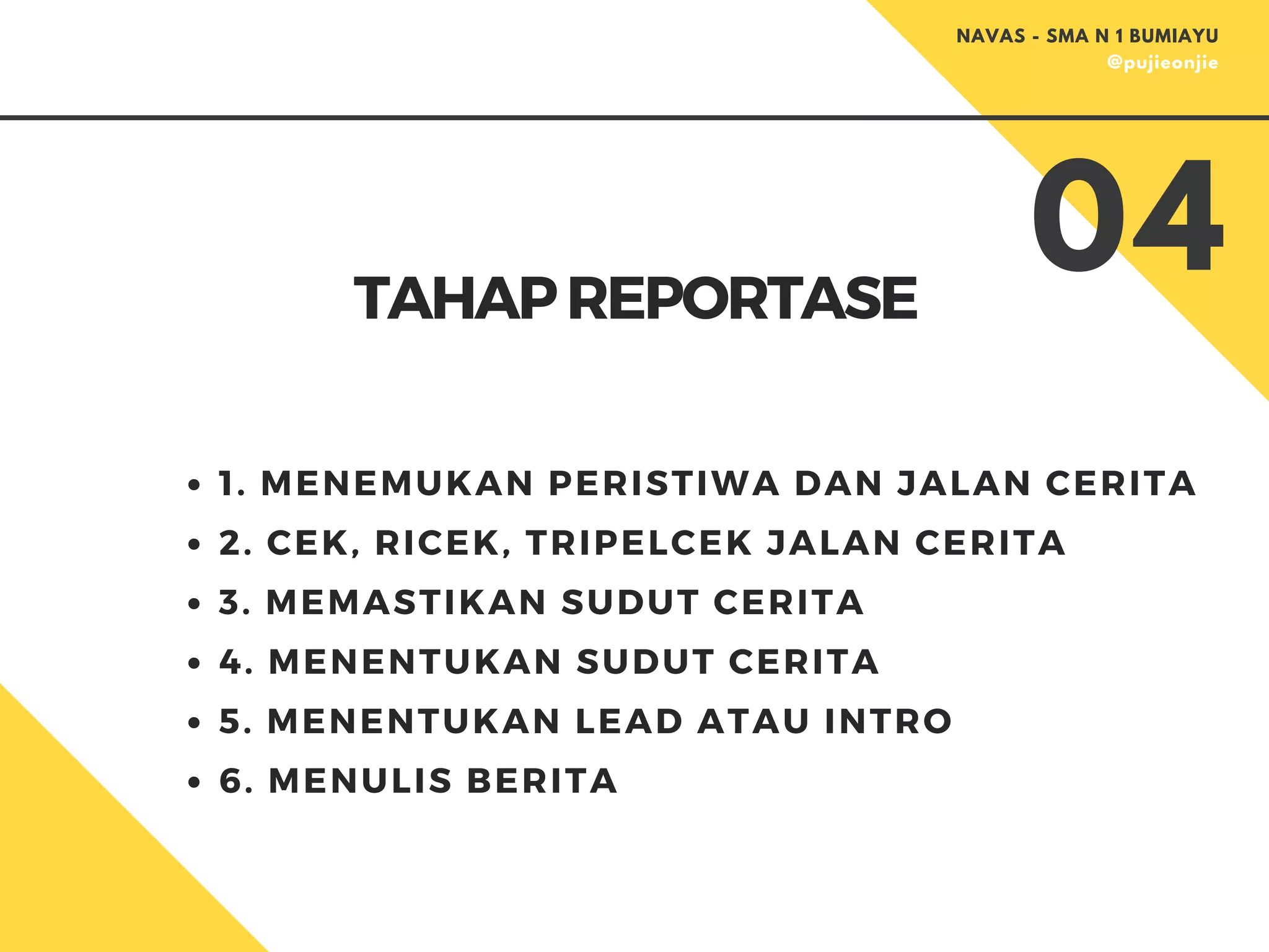 Materi 2 Jurnalistik Sekolah - Reportase | PDF