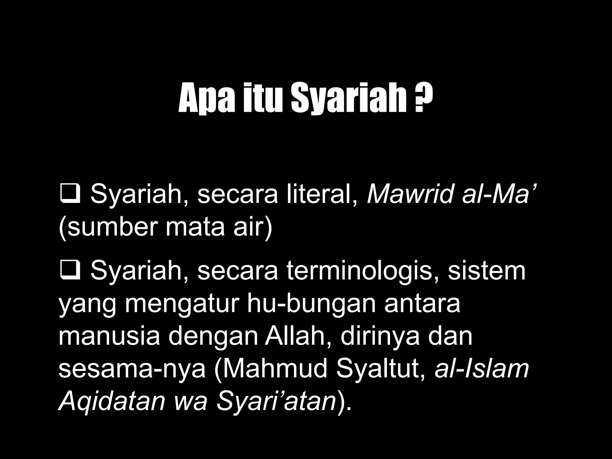 Materi 2 - Syariah.ppt kajian apa itu syariah | PPT