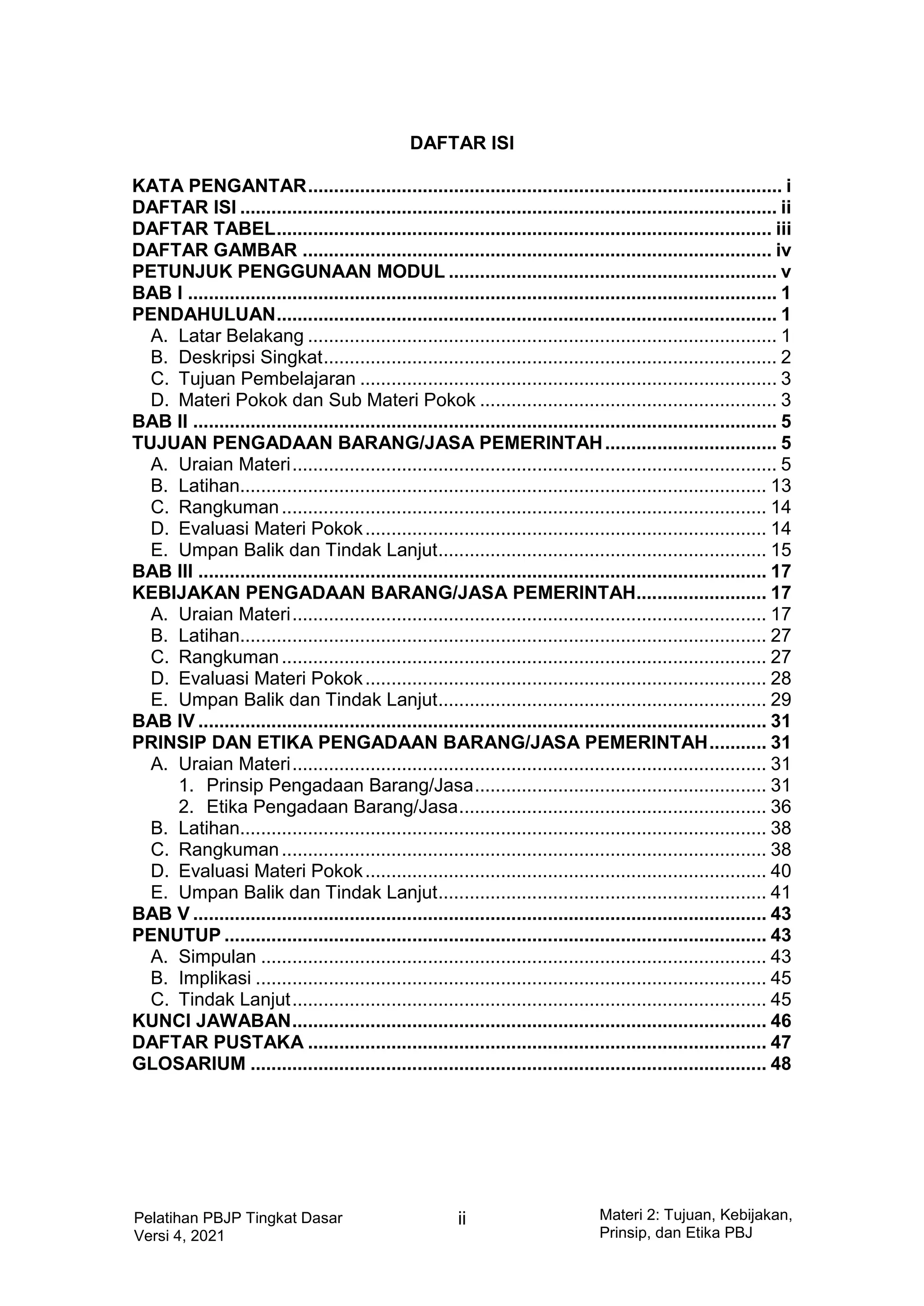 Materi 2 tujuan, kebijakan, prinsip, dan etika pbj - versi 4 | PDF