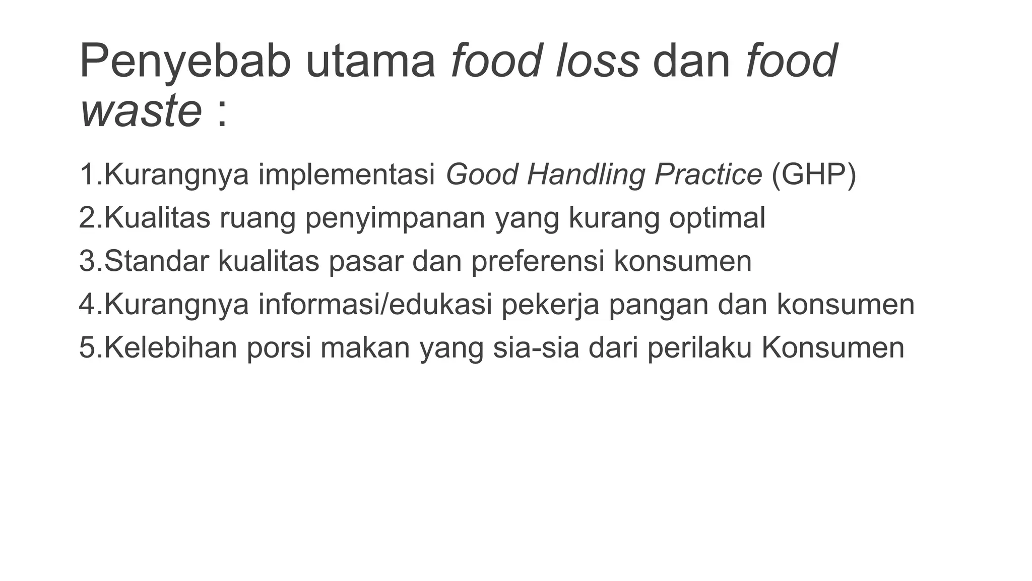 STOP FOOD LOSS AND WASTE FOR THE PEOPLE FOR THE PLANET MATERI 24 GRS ...